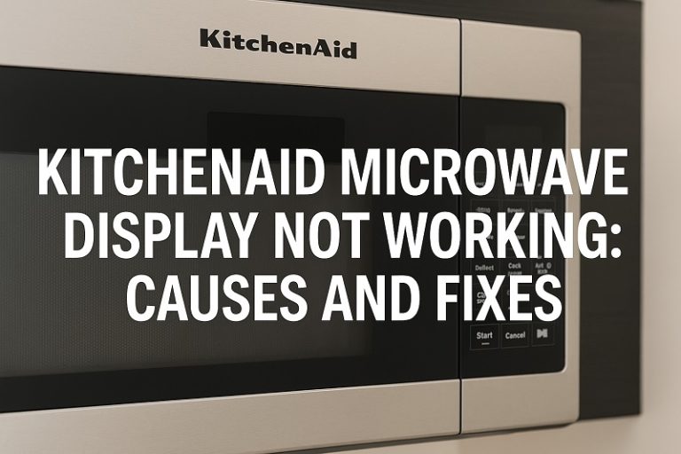 Kitchenaid Microwave Display Not Working: Causes and Fixes - Gear Probe